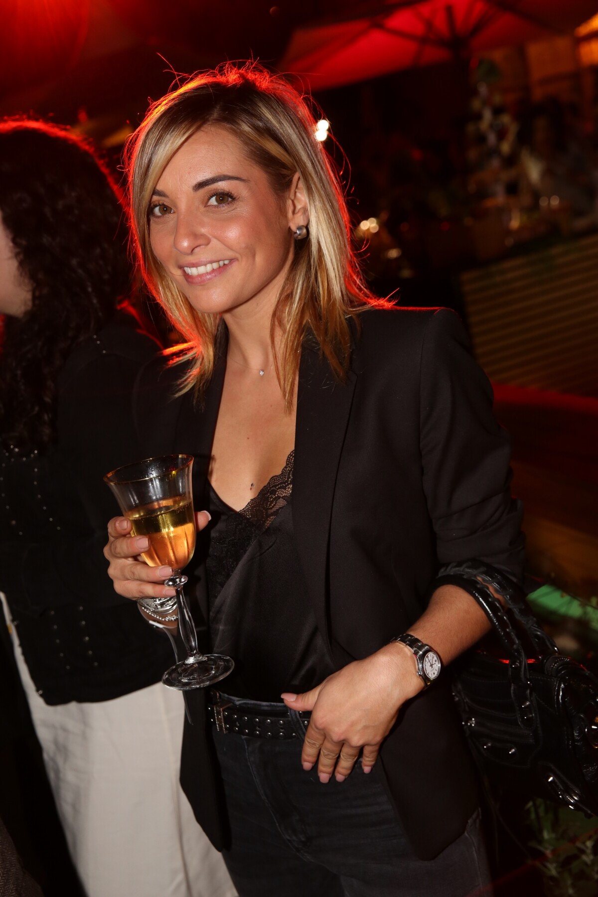 Photo : Priscilla Betti lors de la soirée d'inauguration du restaurant ...