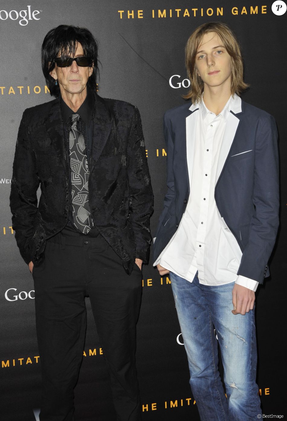 Rick Ocasek and son fils - Première du film The Imitation Game à Los ...