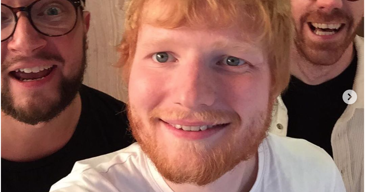 Dean Smith, Ed Sheeran et Gary Damer. Décembre 2019. - Purepeople