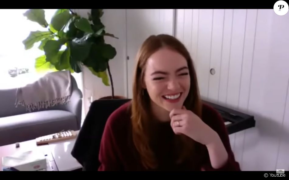 Emma Stone sur YouTube, le 5 mai 2020. - Purepeople