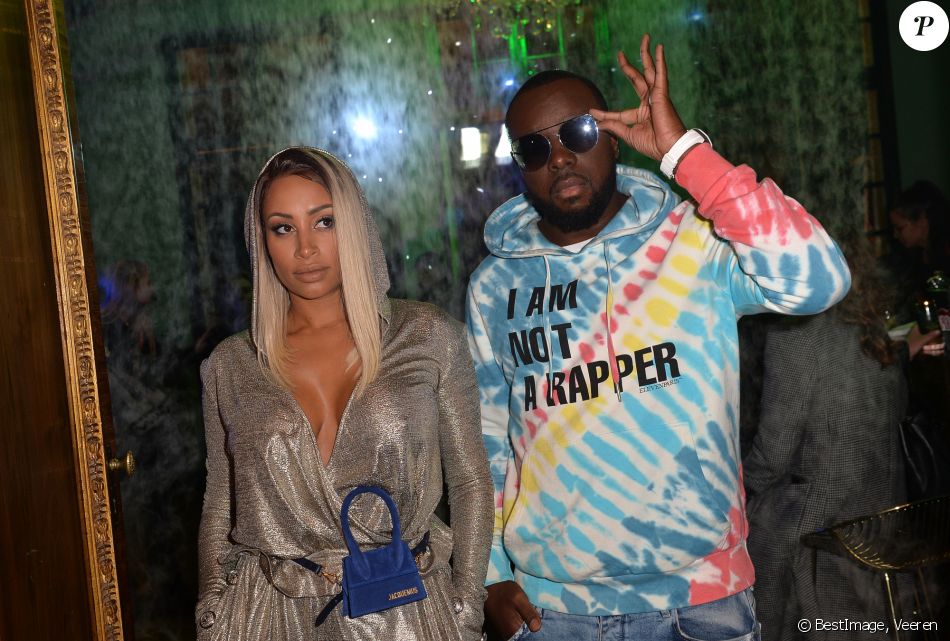 Le rappeur Gims (Maître Gims - Gandhi Djuna) et sa femme Demdem Djuna ...