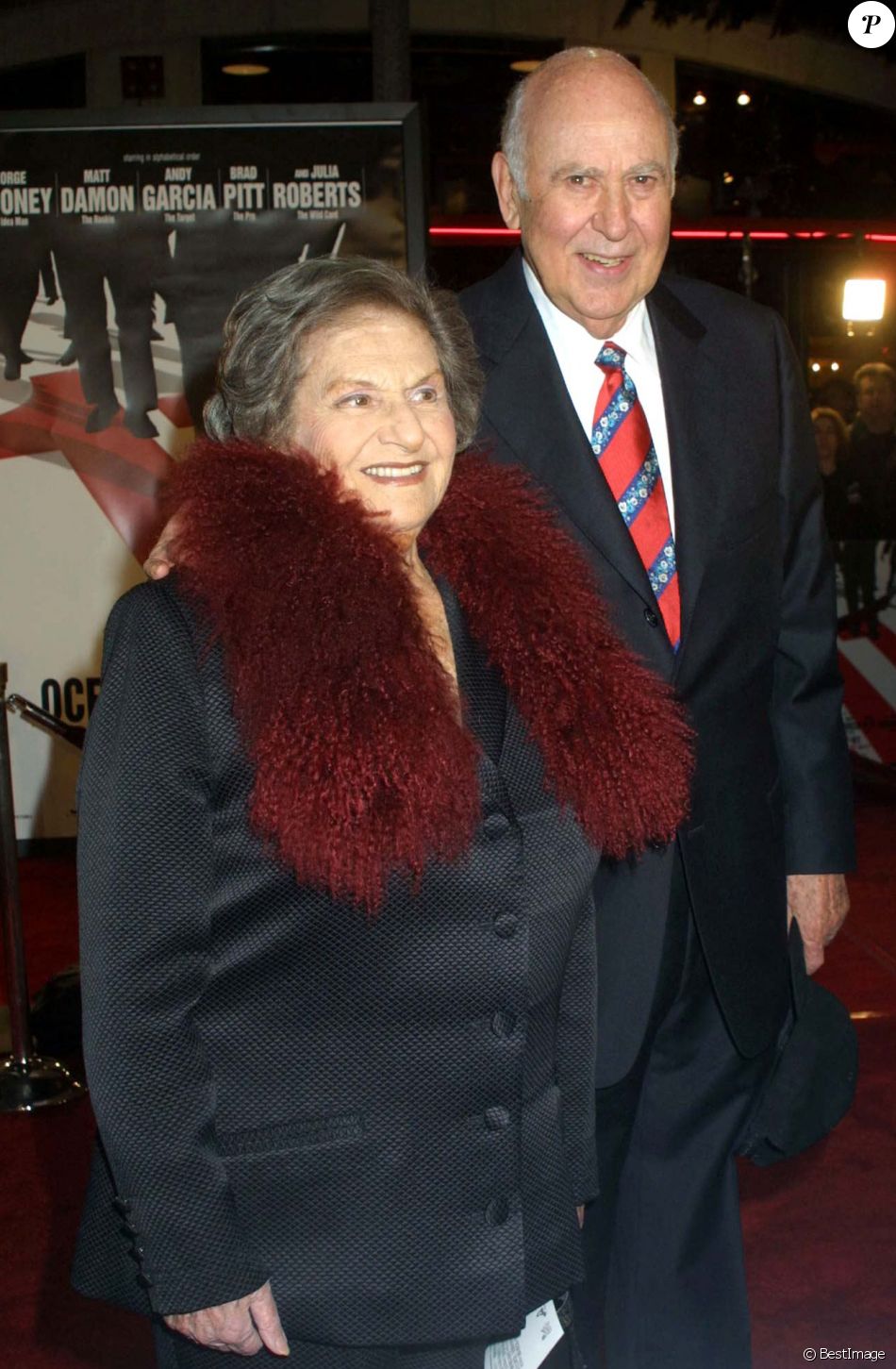 Carl Reiner et sa femme Estelle - Première du film Ocean's Eleven. Los ...