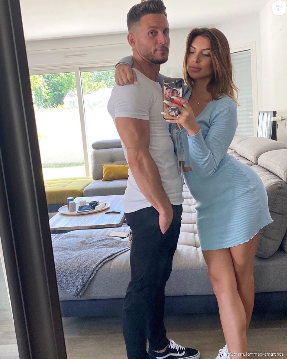 Maeva Martinez avec son fiancé, le 1er juin 2020, sur Instagram ...