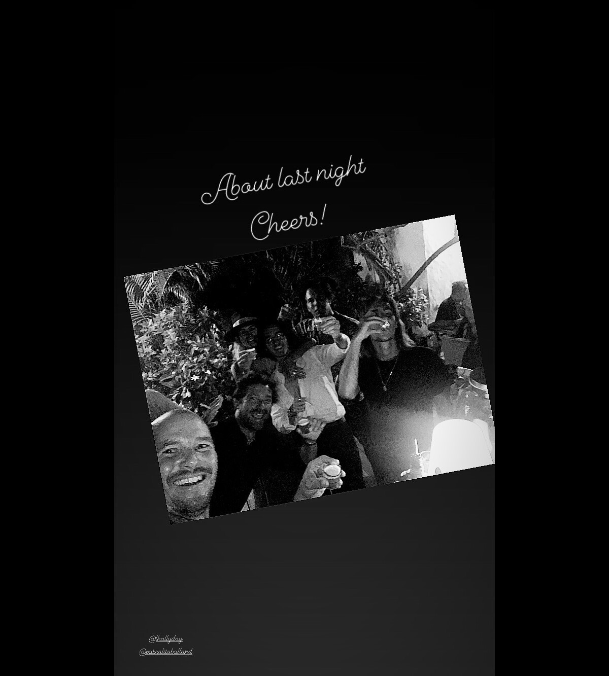 Photo : Laeticia Hallyday et Pascal Balland trinquant lors d'une soirée ...