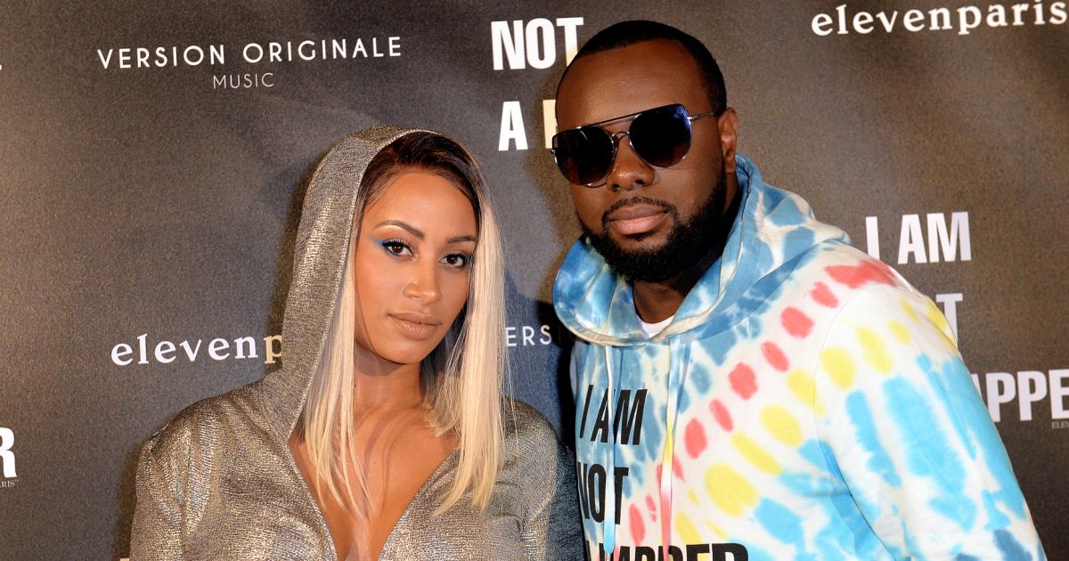 Le rappeur Gims (Maître Gims - Gandhi Djuna) et sa femme Demdem Djuna ...