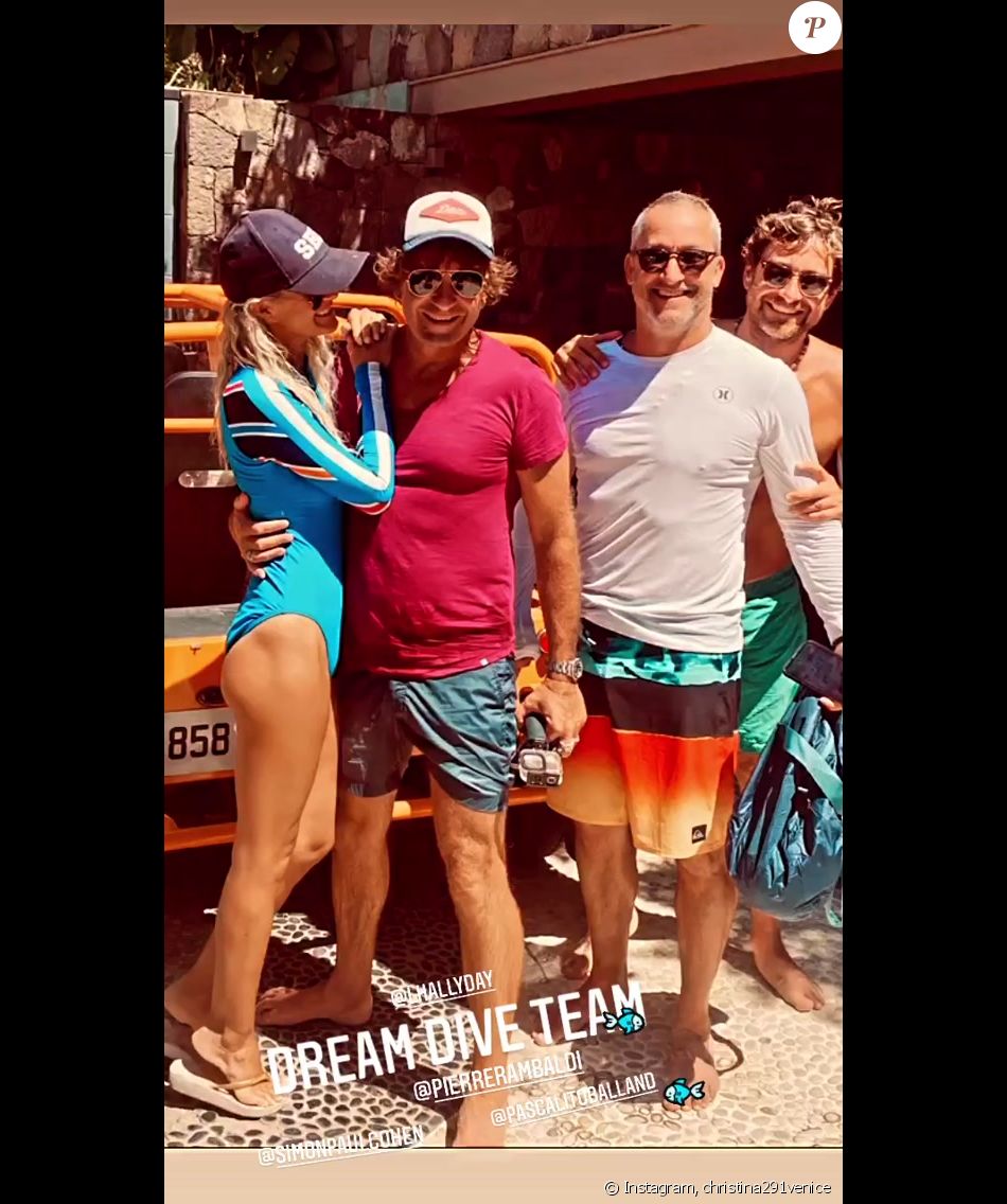 Laeticia Hallyday, son compagnon Pascal Balland et leurs amis en ...