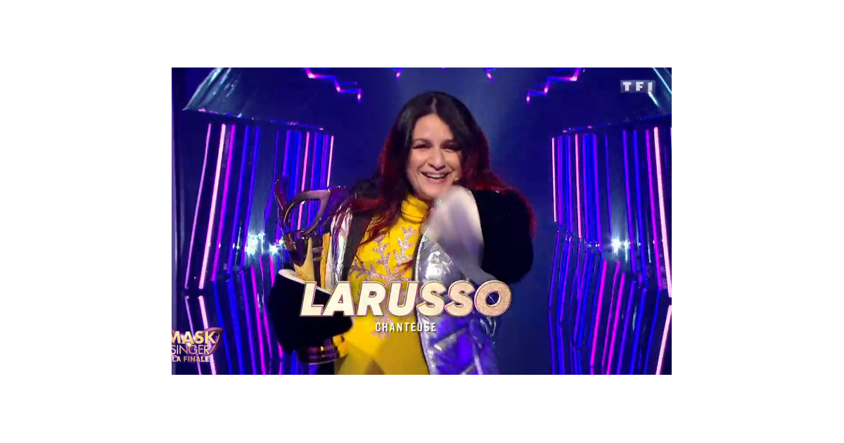 Larusso, gagnante de l'émission Mask Singer diffusée sur TF1. - Purepeople