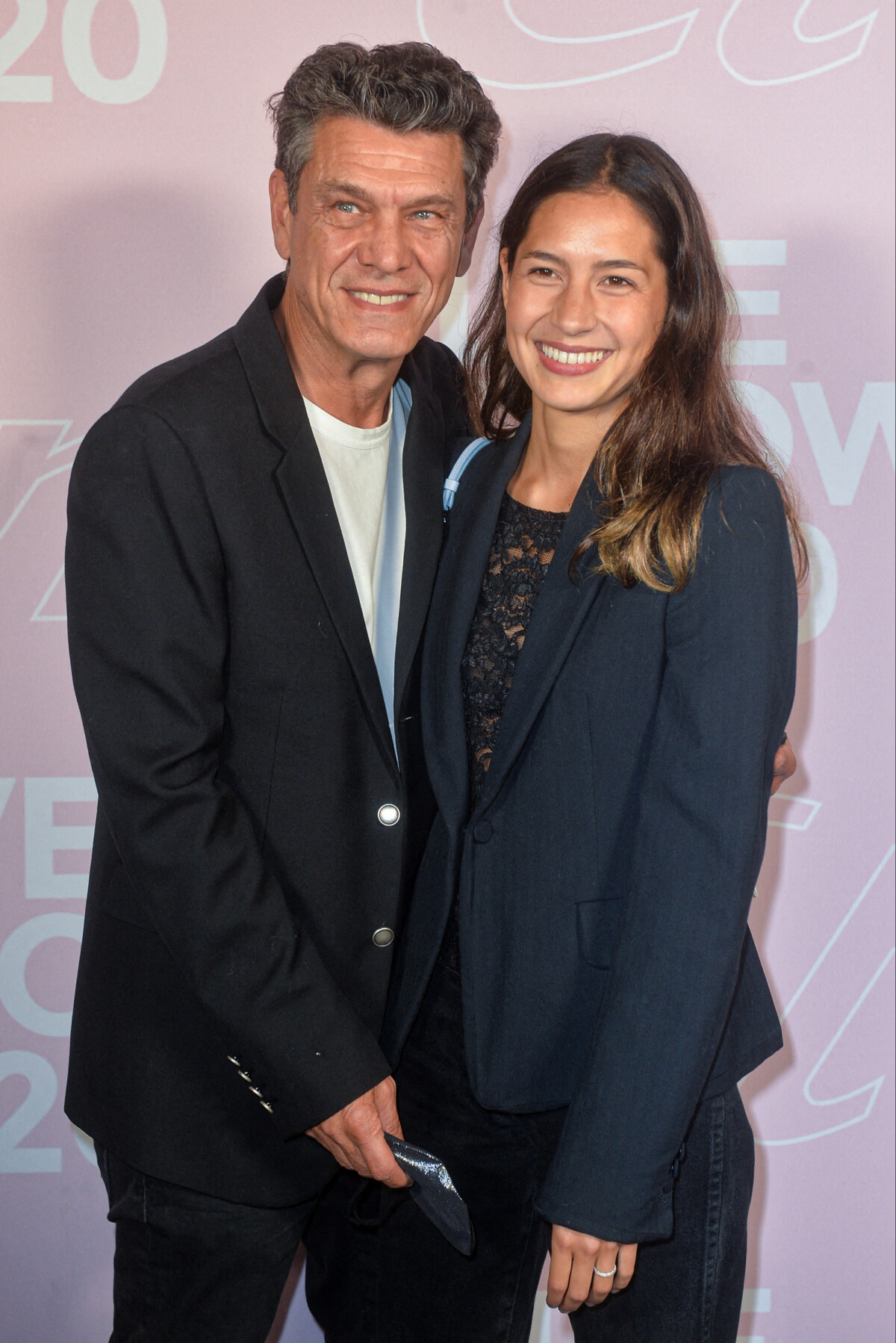 Photo : Marc Lavoine et Line Papin - Photocall du défilé Etam Live Show ...