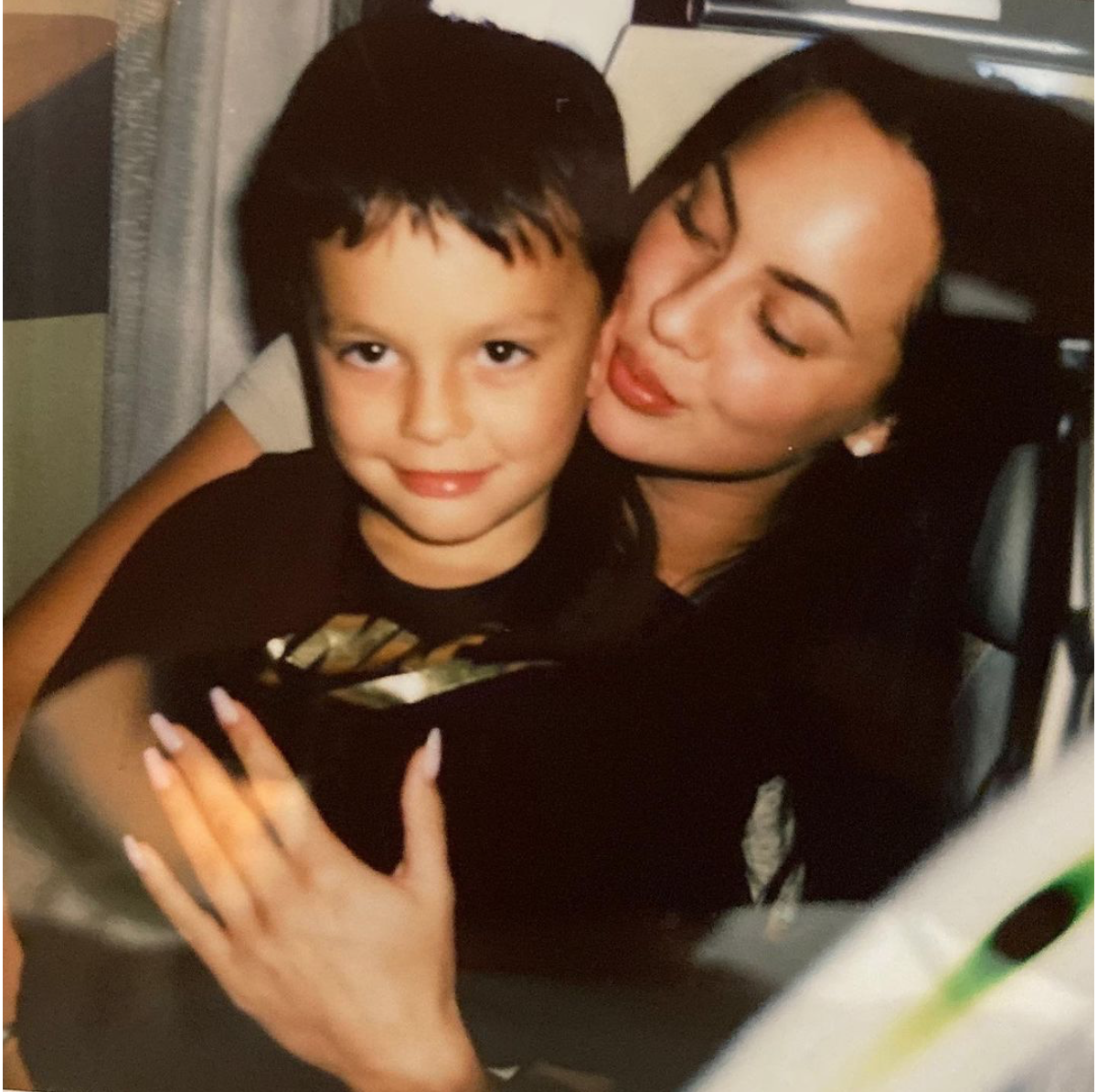 Photo : Le mannequin Kasia Lenhardt et son fils Noan. Février 2020 ...