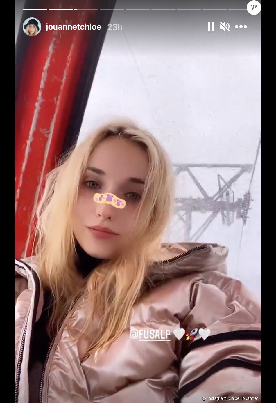 Chloé Jouannet à la montagne. Février 2021. - Purepeople