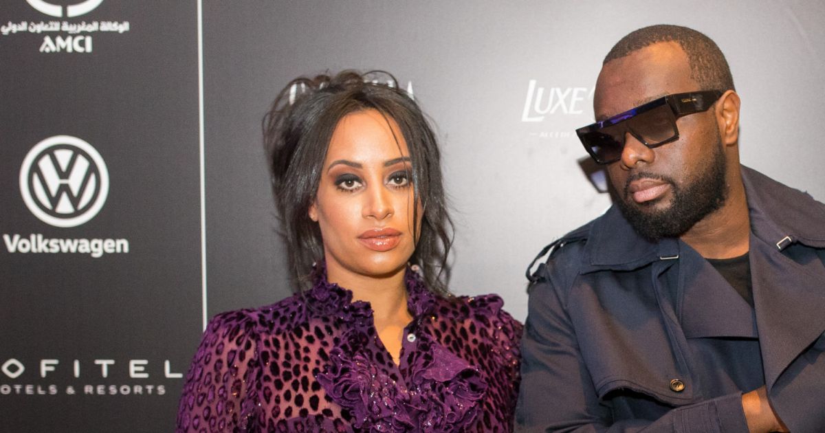 Exclusif - Le rappeur Gims et sa femme Demdem Djuna lors du photocall ...