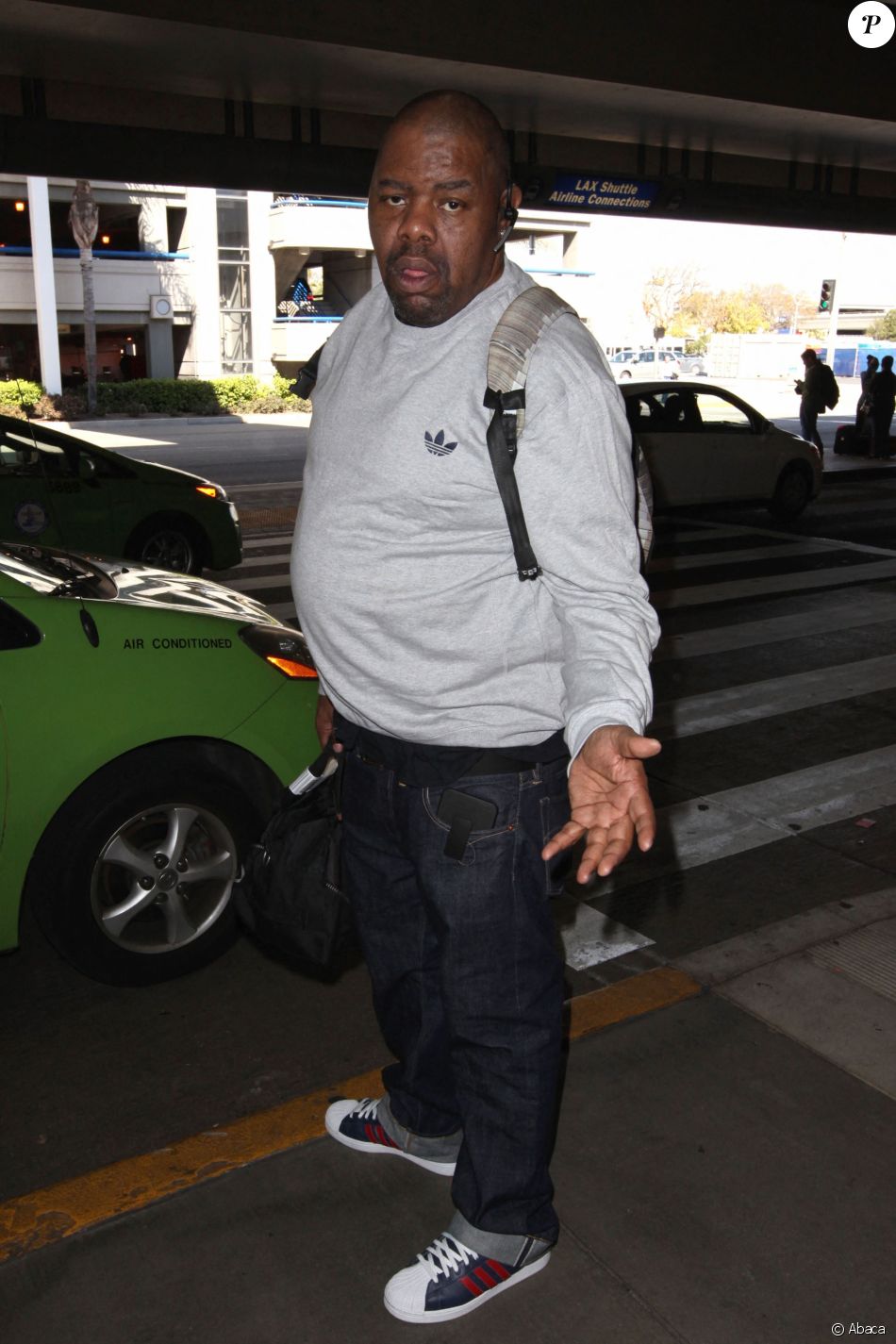 Marcel Theo Hall, plus connu sous le nom de 'Biz Markie', à l'aéroport ...