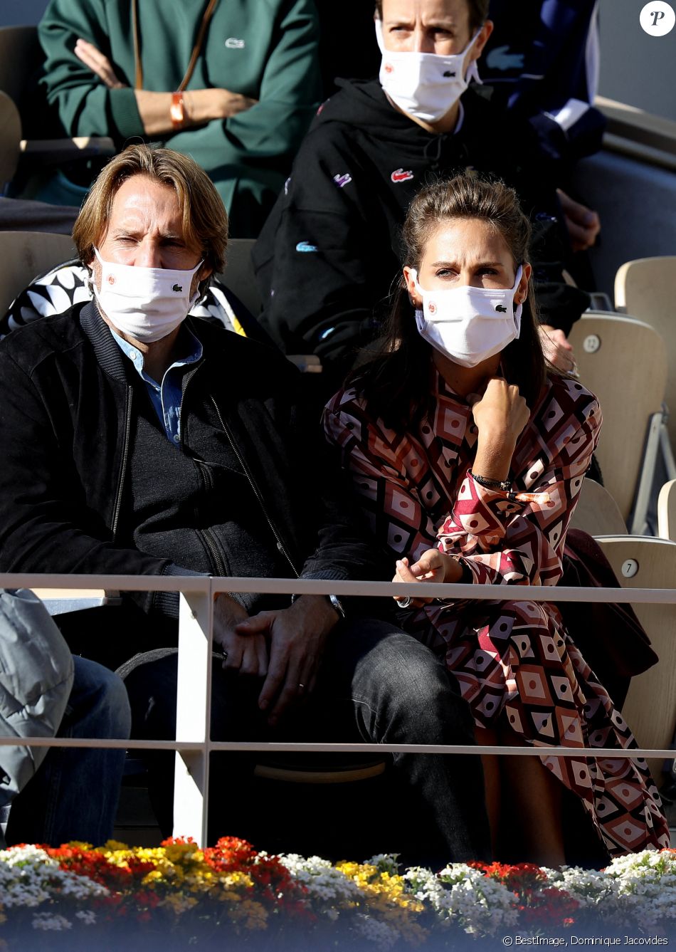 Mathieu Vergne et Ophélie Meunier dans les tribunes lors des ...