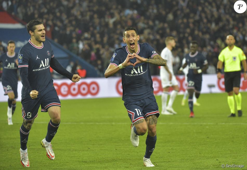 Angel Di Maria - Match de Ligue 1 Uber Eats Psg (2) - Lille(1) au Parc des Princes à Paris le 29 ...