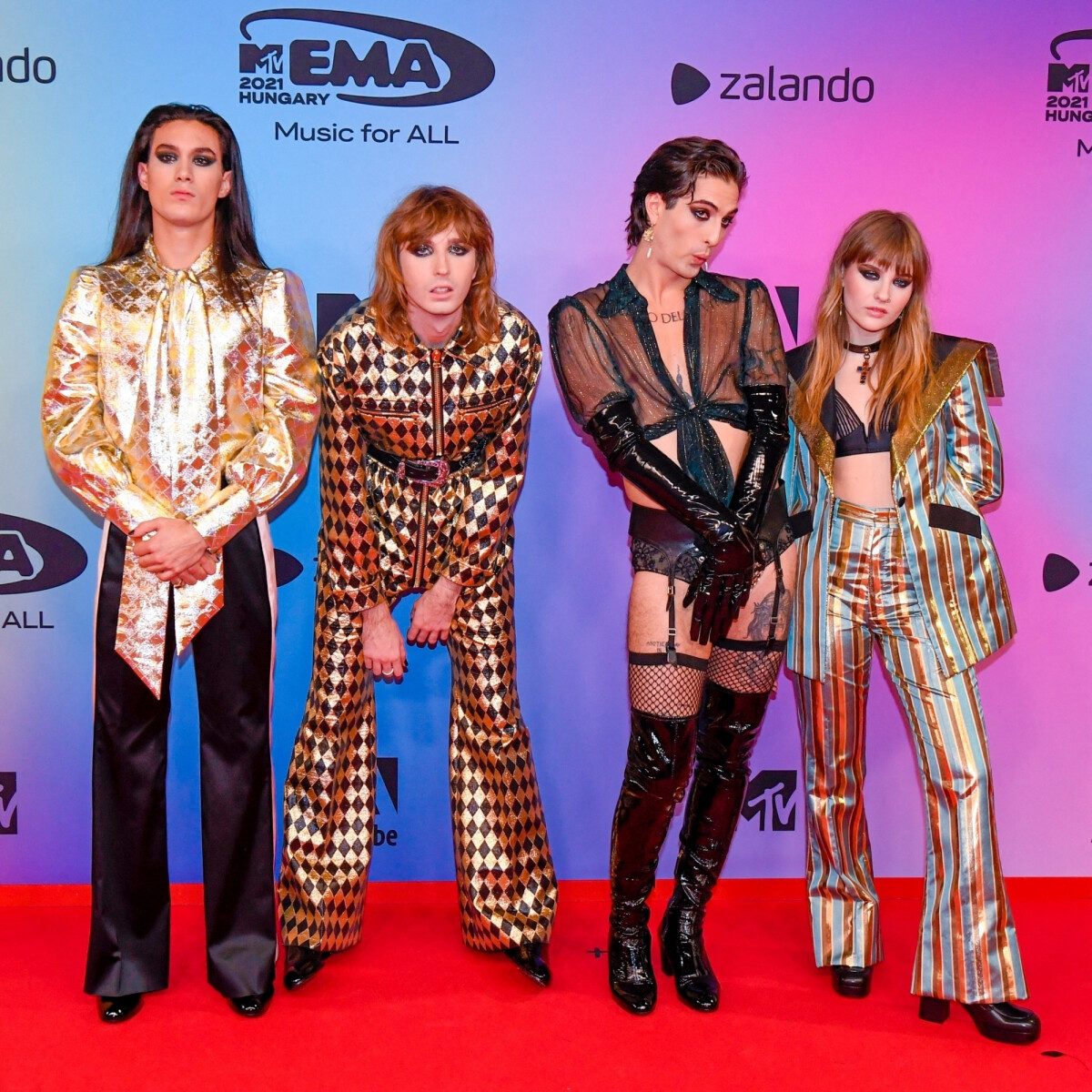 Photo : Maneskin au photocall des "MTV Europe Music Awards (EMA)" au ...