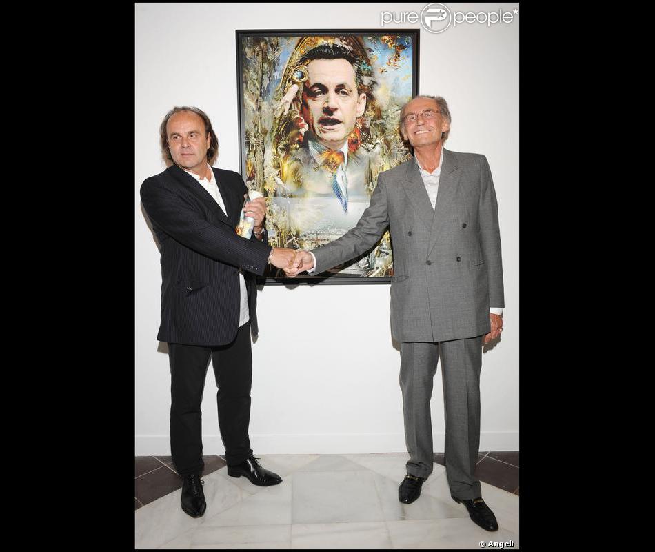 Pal Sarkozy, père de Nicolas, et son collaborateur Werner Hornung lors ...
