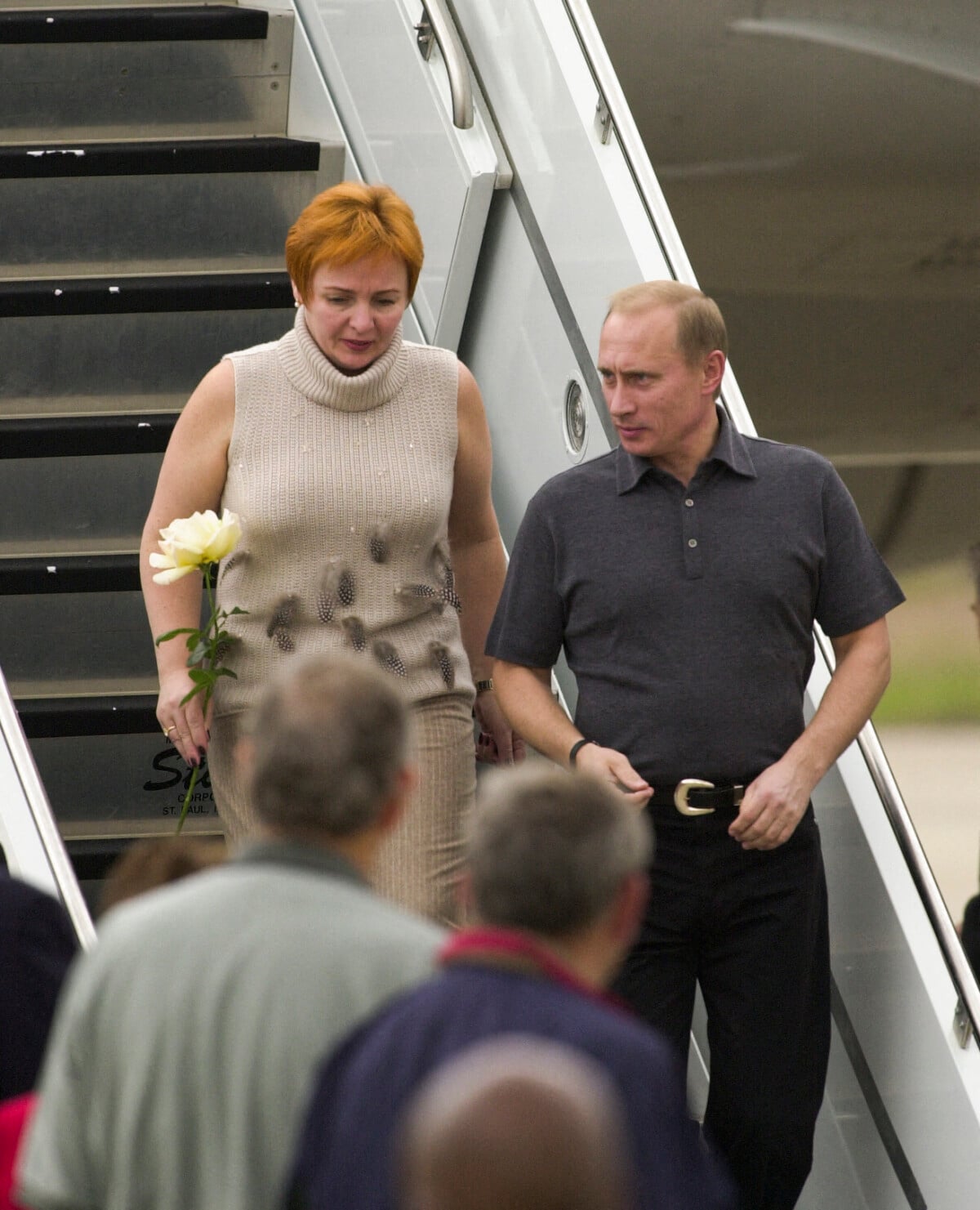 Photo : Vladimir Poutine et sa femme Lioudmila Poutina arrivant à l ...