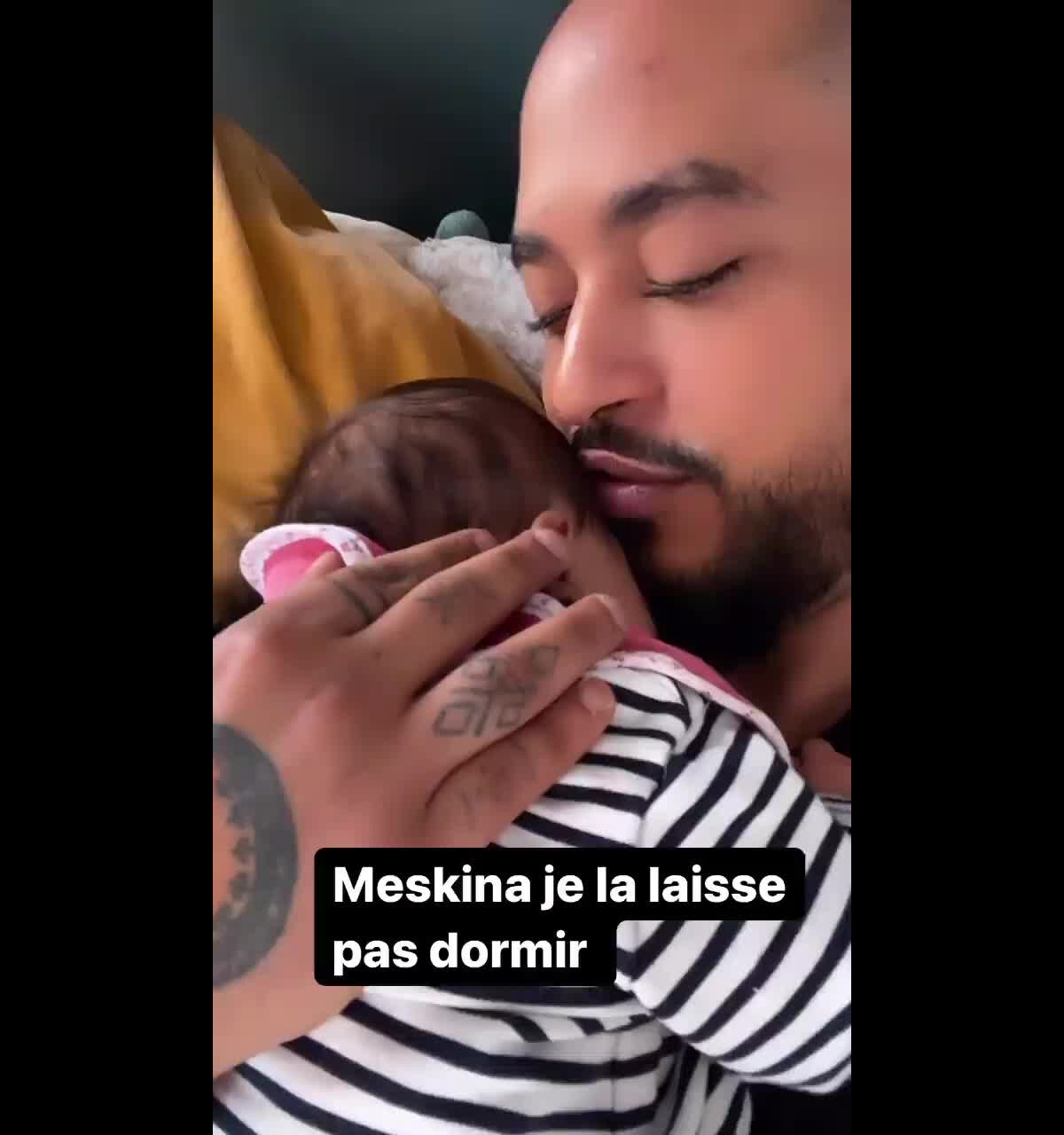 Vidéo : Slimane et sa fille sur Instagram. Le 24 mars 2022. - Purepeople