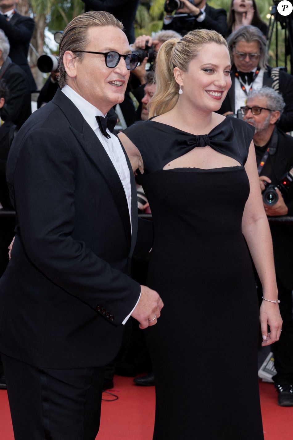 Benoît Magimel et sa femme Margot Pelletier - Montée des marches du ...