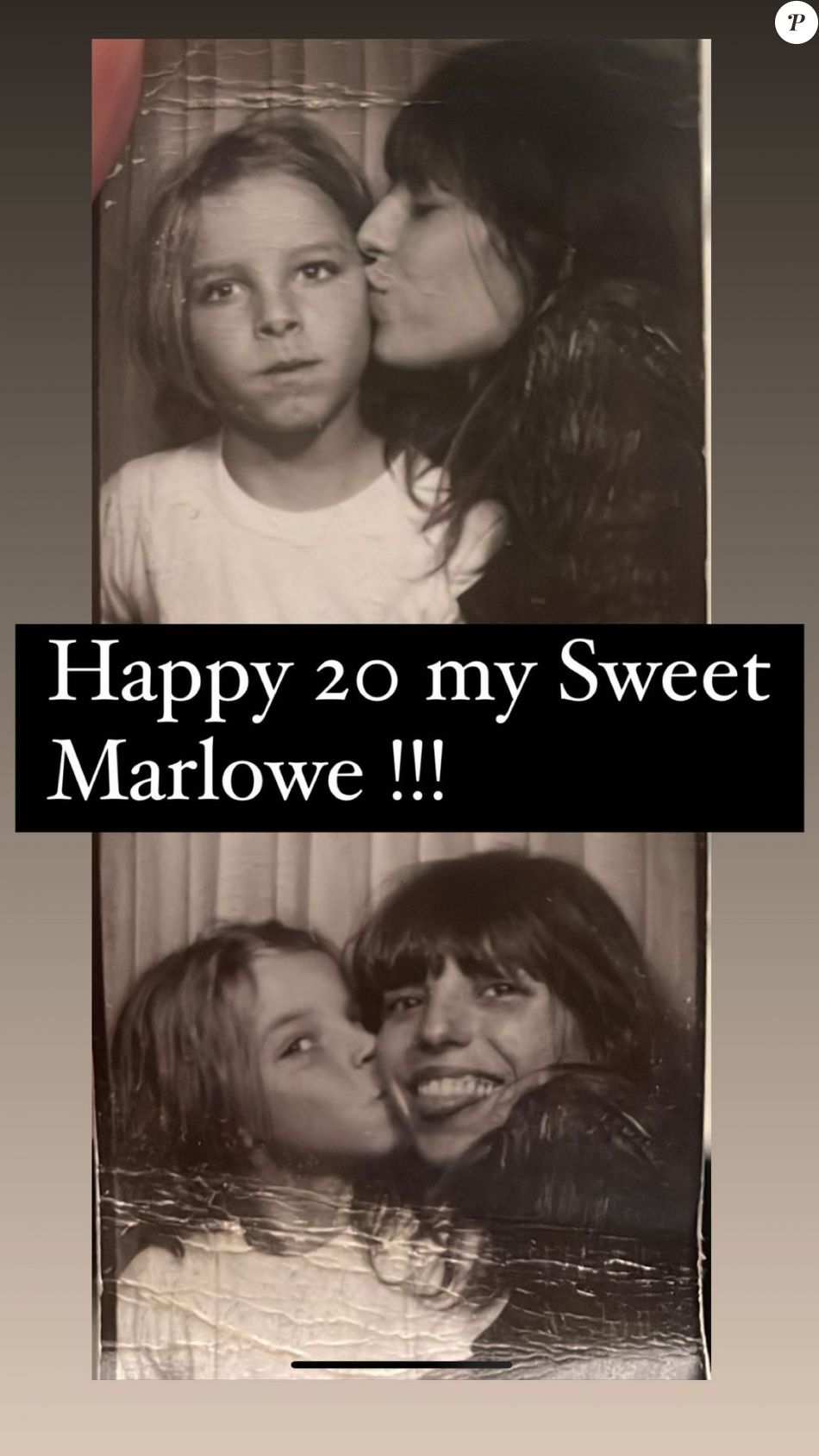 Lou Doillon fête les 20 ans de son fils Marlowe ce mardi. @ Instagram ...