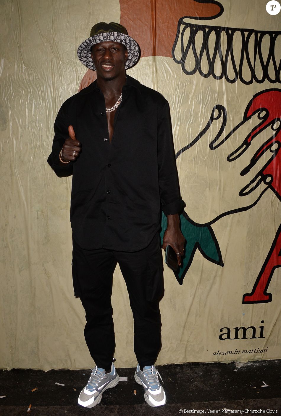 Benjamin Mendy - People au défilé AMI d'Alexandre Mattiussi lors de la fashion week Homme ...