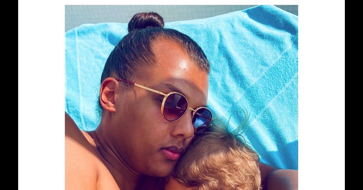 Stromae et son fils sur Instagram. Le 13 juin 2021. - Purepeople