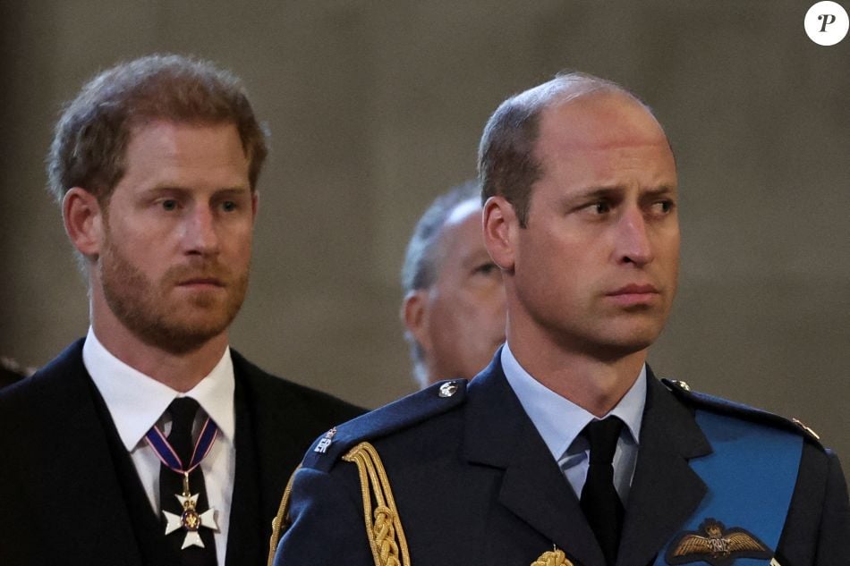 Le prince Harry, duc de Sussex, le prince de Galles William - Intérieur - Procession ...