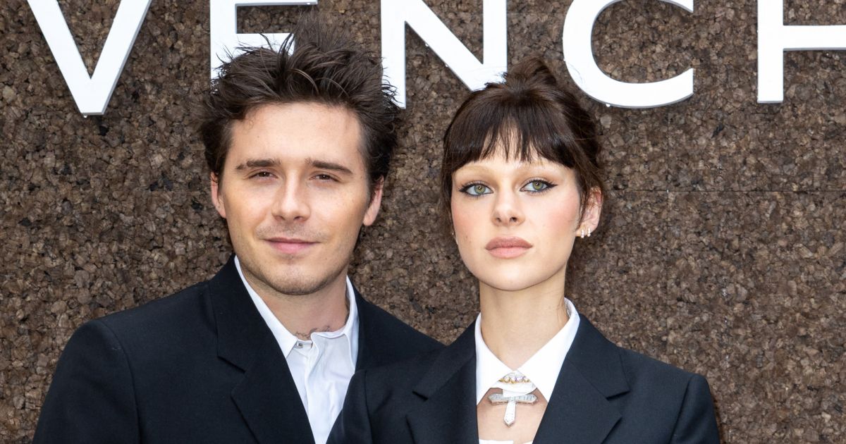 Brooklyn Beckham et sa femme Nicola Peltz - Photocall du défilé ...