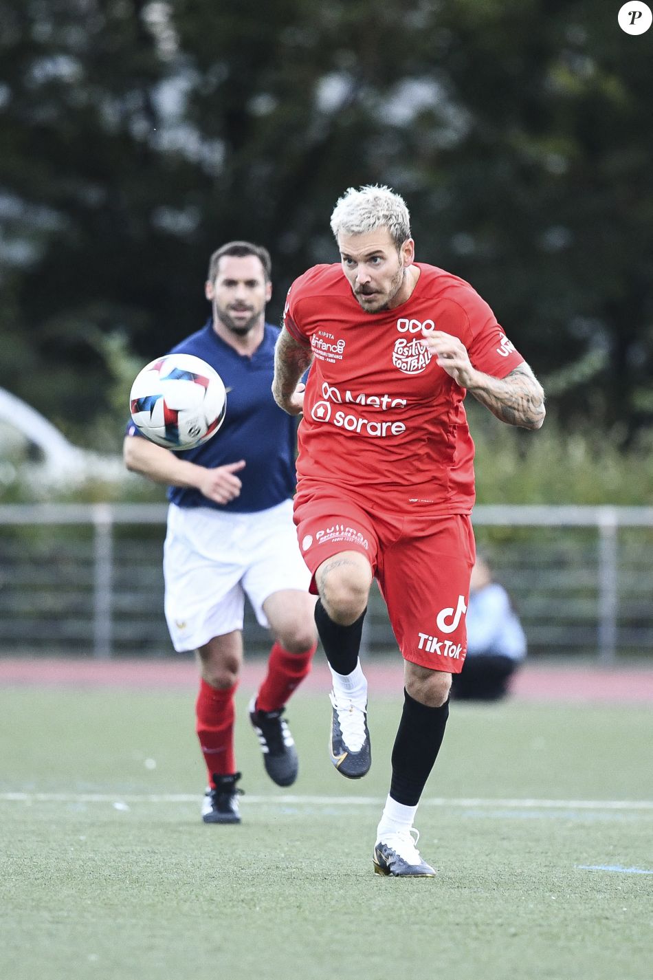 M. Pokora (Matt Pokora) - Match de football caritatif entre le Variétés ...