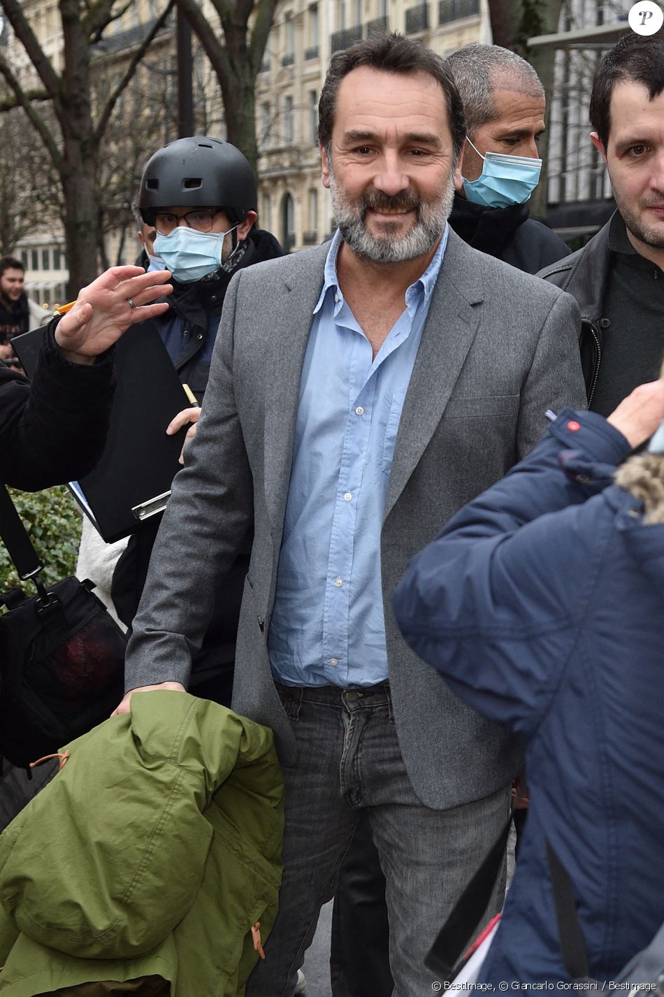 Exclusif - Gilles Lellouche - Arrivée au déjeuner des nommés aux César ...