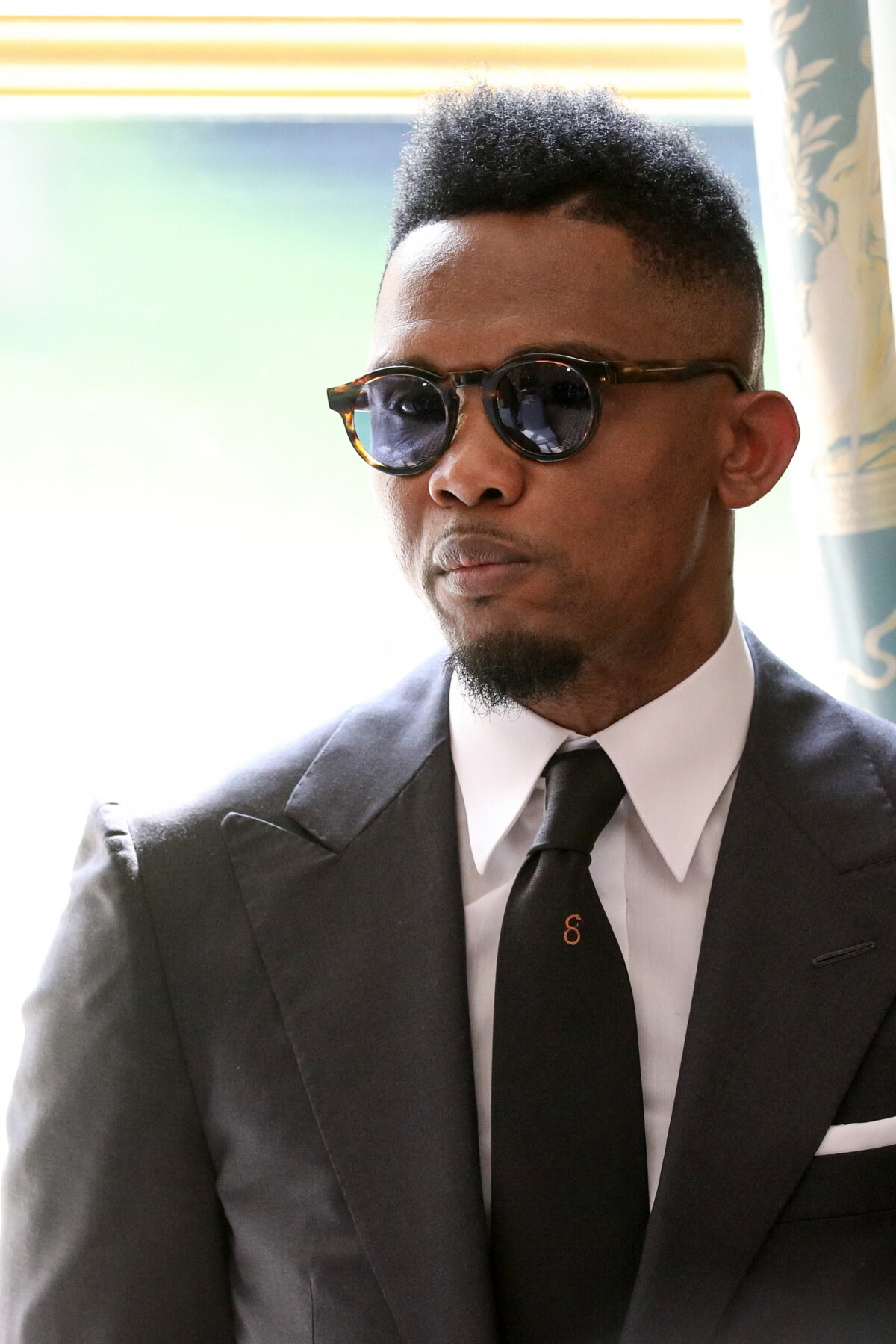 Photo : Samuel Eto'o - Le président de la république, Emmanuel Macron ...