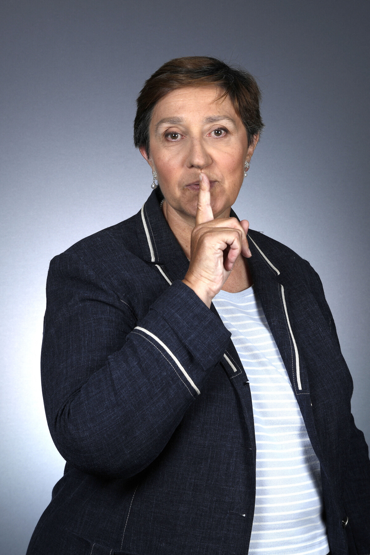 Photo : Exclusif - Portrait de Danielle Moreau lors de l'enregistrement ...