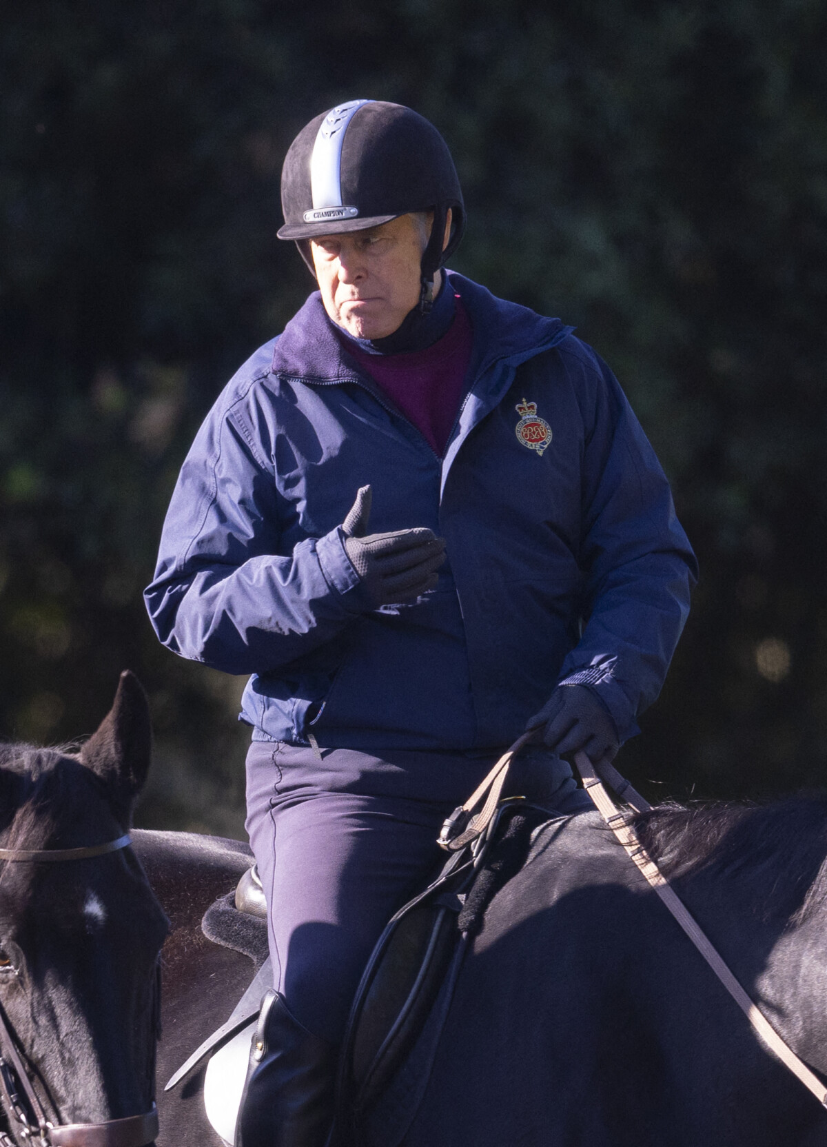 Photo : Le prince Andrew, duc d'York, fait une promenade matinale à ...