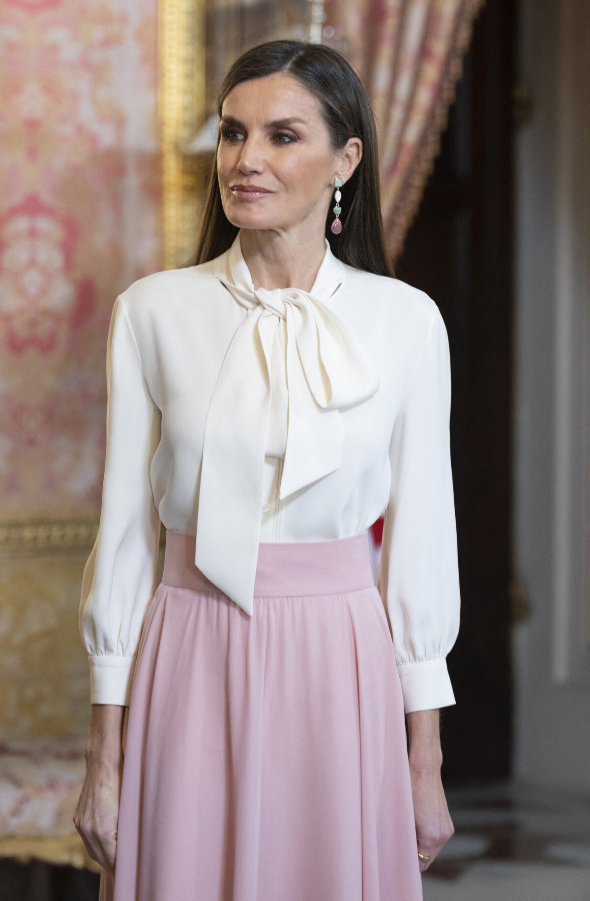 Photo : Le roi Felipe VI et la reine Letizia, lors de la réception du ...