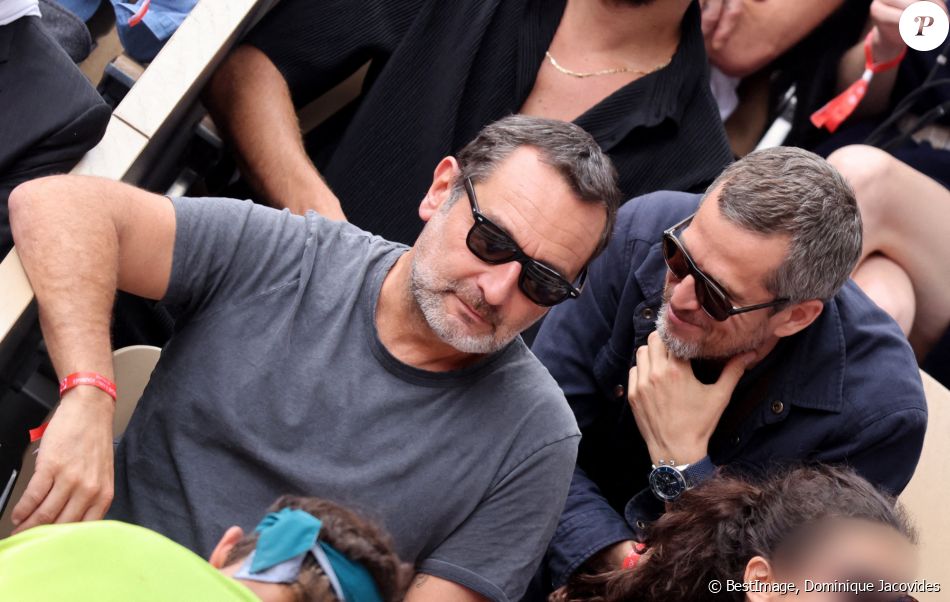 Guillaume Canet, Gilles Lellouche et sa fille Ava dans les tribunes ...