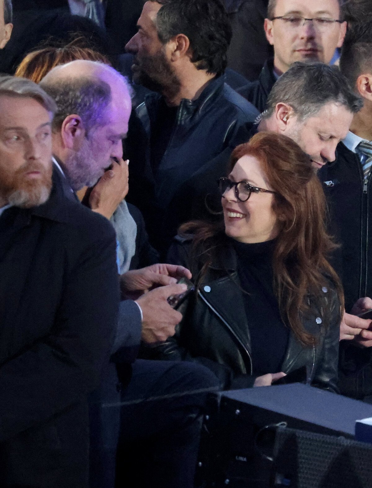 Photo : Eric Dupond-Moretti et Isabelle Boulay - Le président Emmanuel Macron prononce un ...