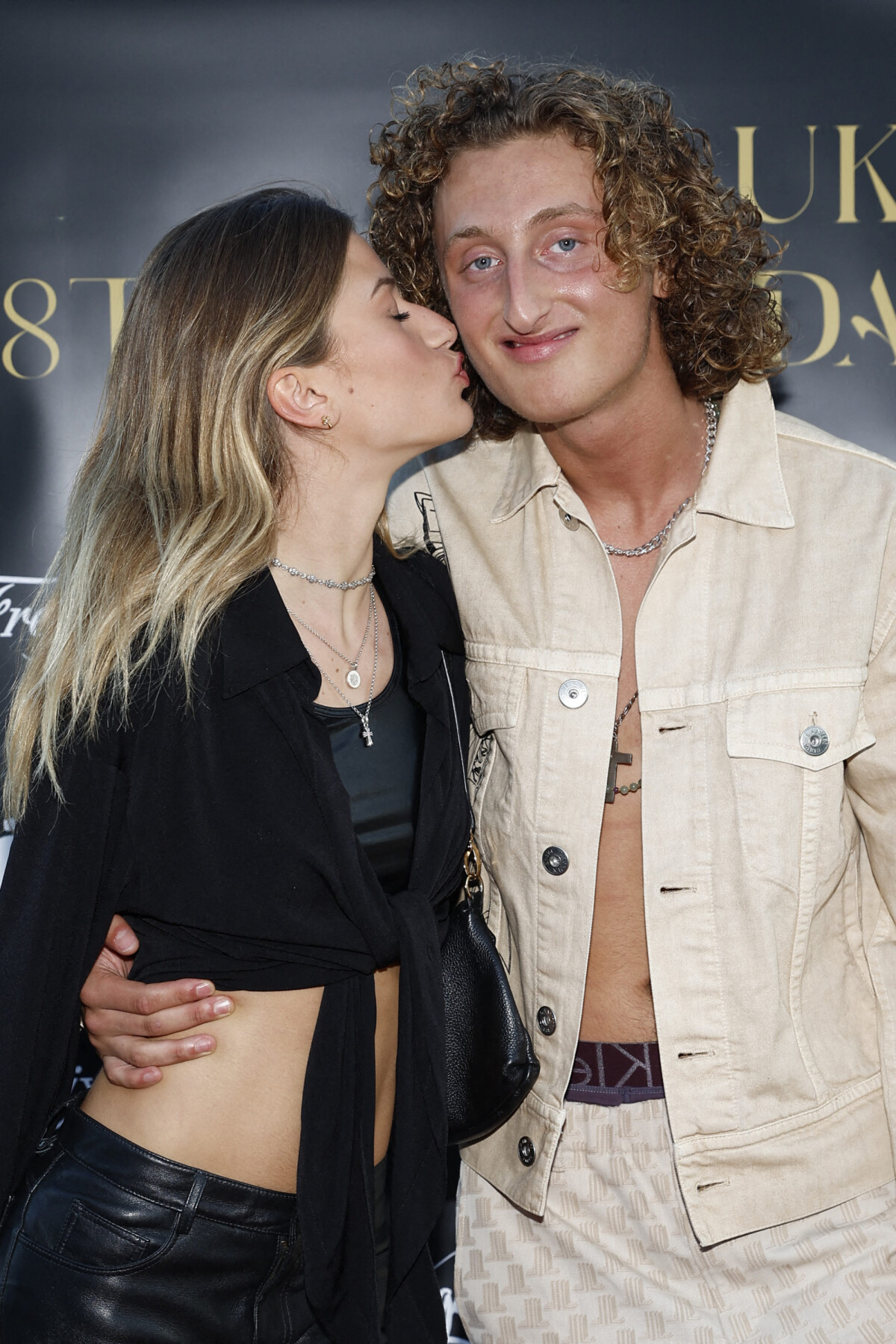 Photo : Joalukas Noah avec Sasha Nikolic (fille deFilip Nikolic) lors ...