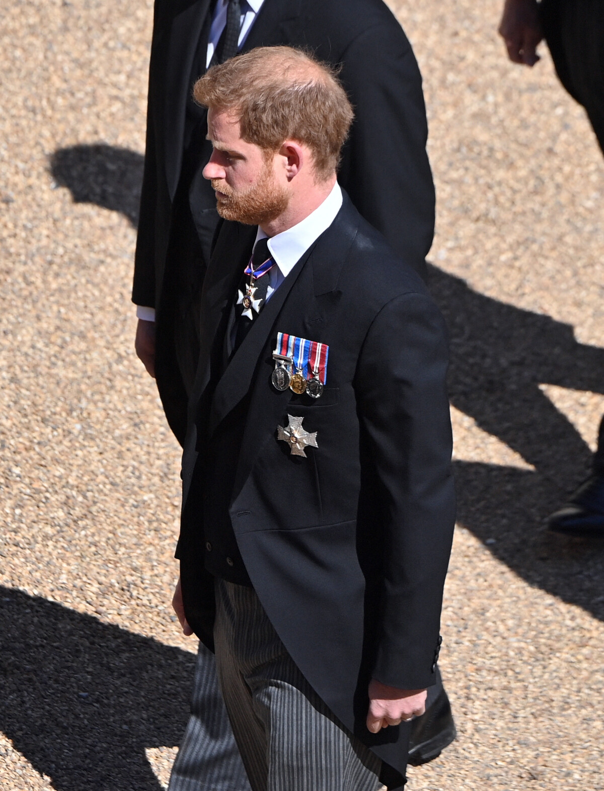 Photo : Le prince Harry, duc de Sussex - Arrivées aux funérailles du ...