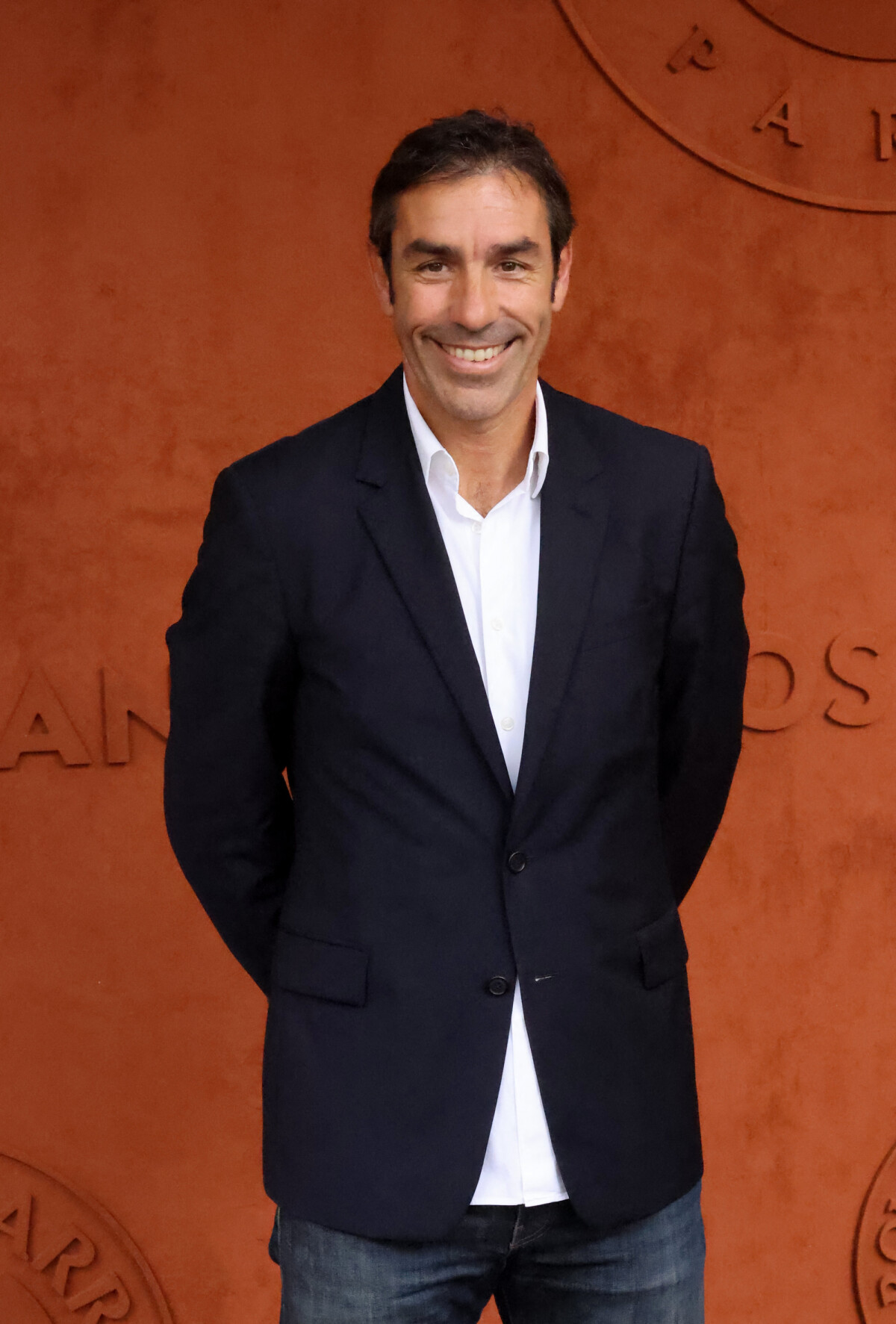 Photo : Robert Pires au village lors des Internationaux de France de ...