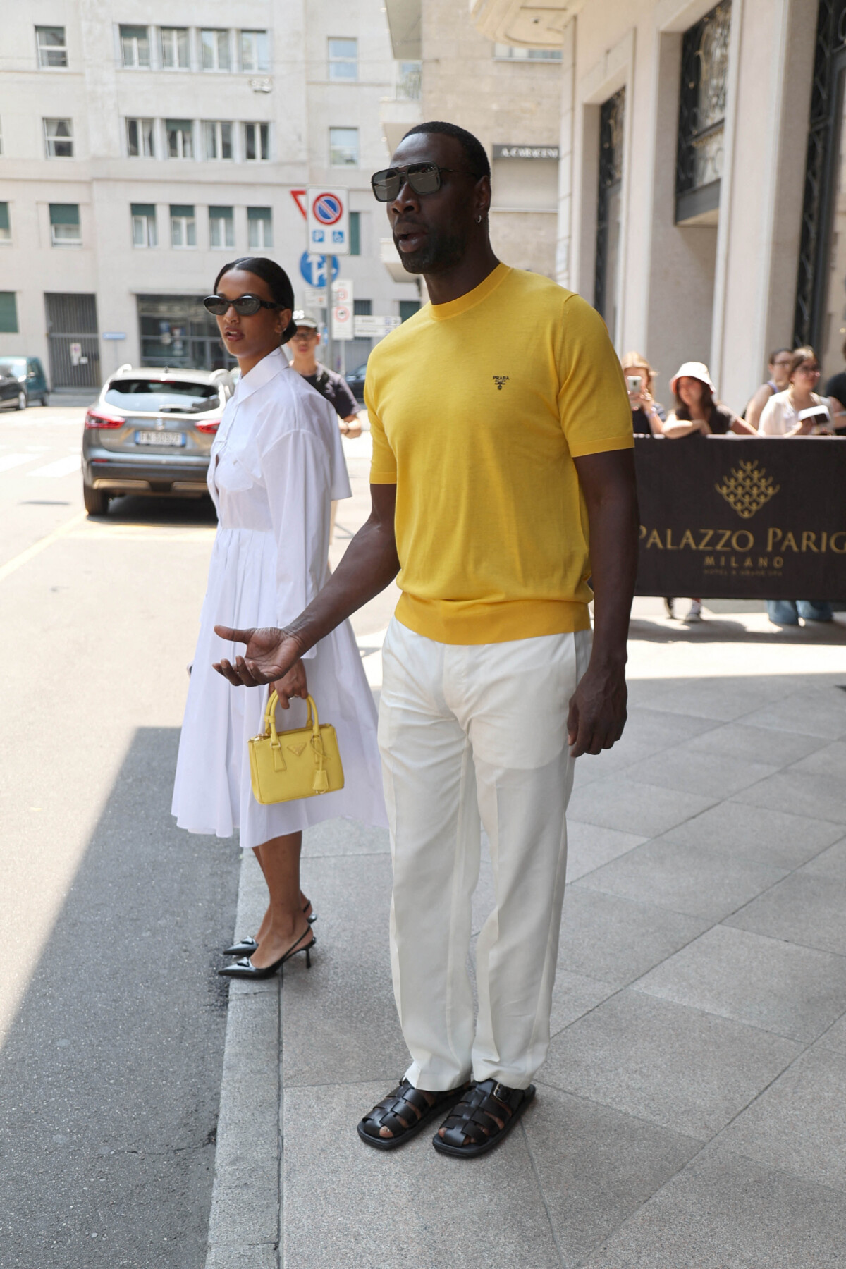 Photo : Omar Sy durant la Fashion Week de Milan pour la semaine de la ...