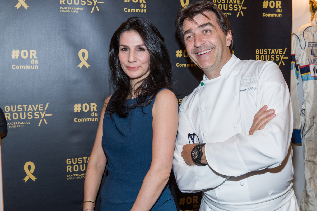 Photo : Marie Drucker et Yannick Alléno - Vente aux enchères au profit ...