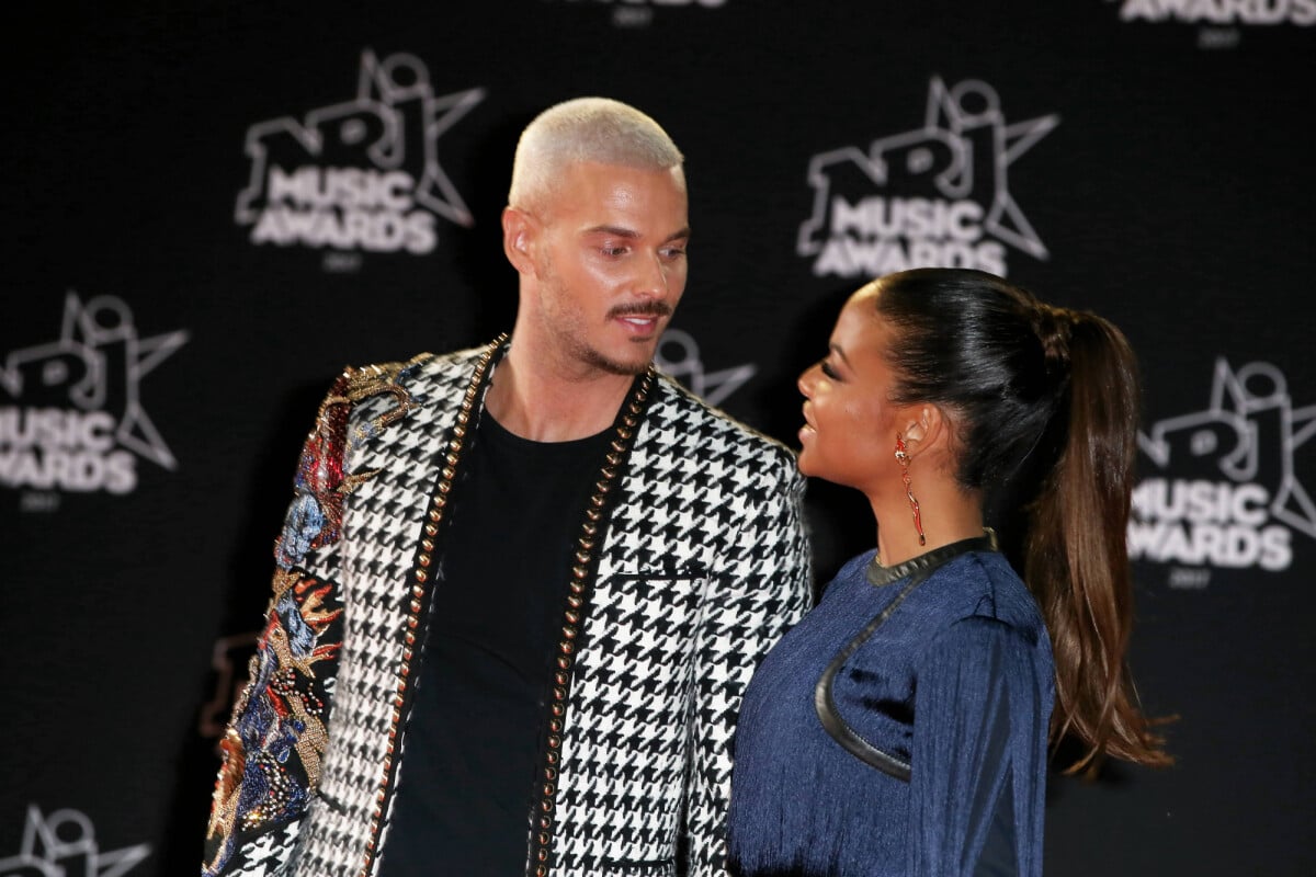 Photo : Le chanteur français M. Pokora (Matt Pokora) et sa compagne la ...