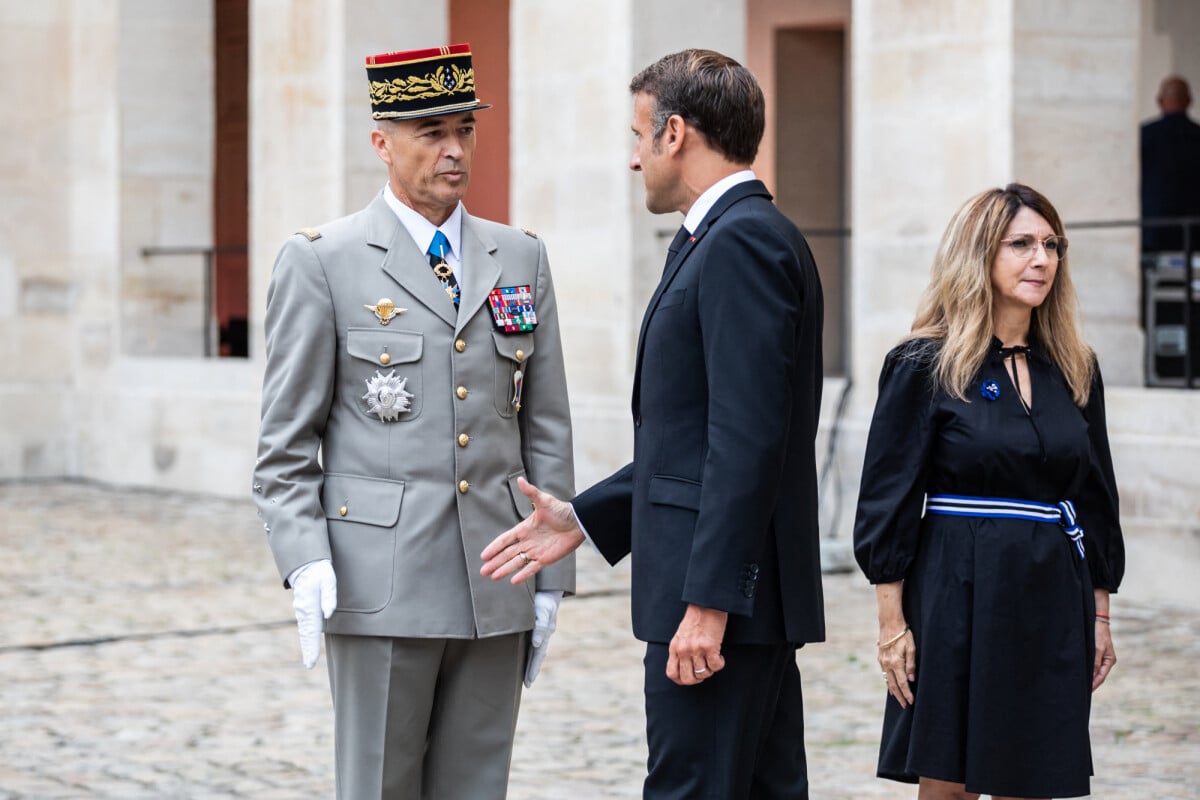 Photo : le président de la Republique, Emmanuel Macron lors de l ...