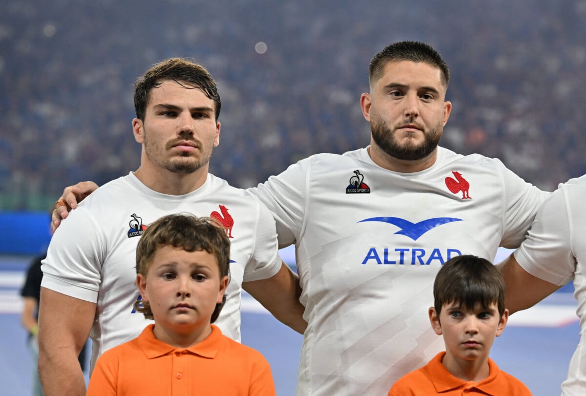 Photo : Antoine Dupont et Cyril Baille - RUGBY : France vs Ecosse (30 ...