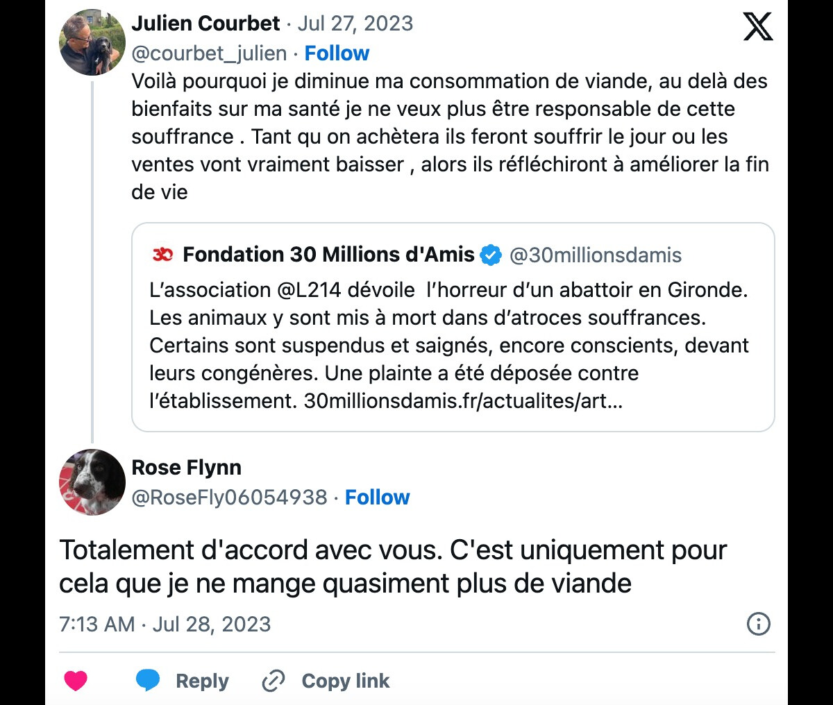 Photo : L'été dernier, Julien Courbet a relayé le post de la Fondation ...