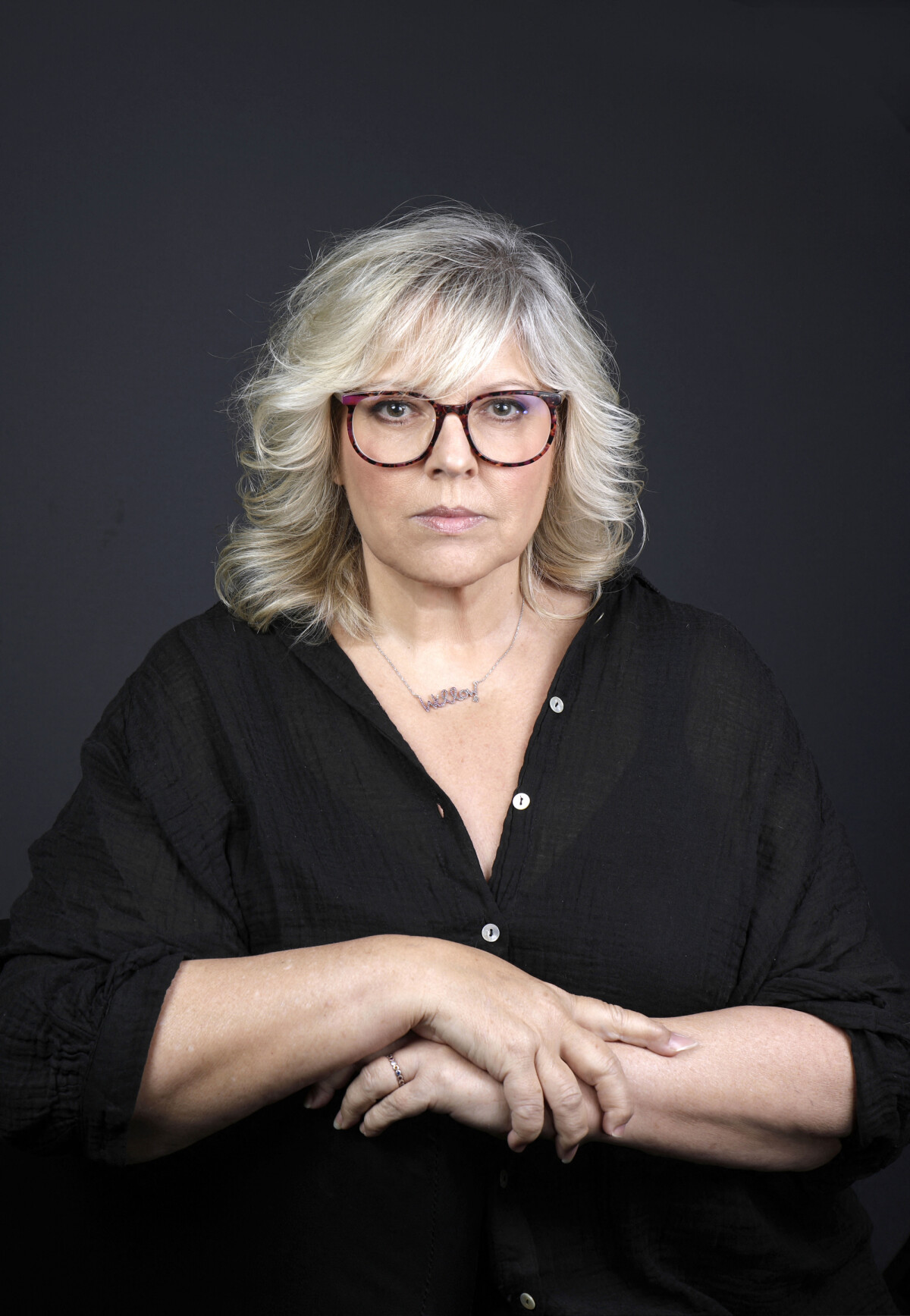 Photo : Portrait de Laurence Boccolini lors de l'enregistrement de l ... Photo : Portrait de Laurence Boccolini lors de l'enregistrement de l ...