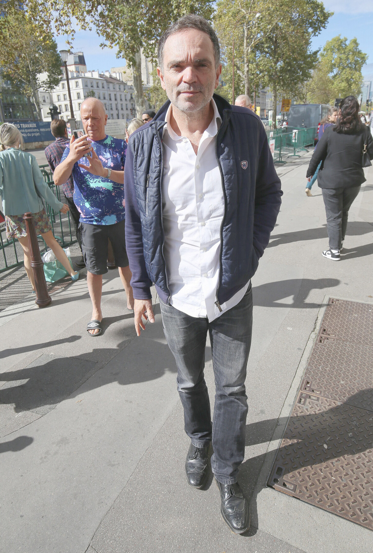 Photo : Exclusif - Yann Moix - Personnalités à la sortie des studios de ...