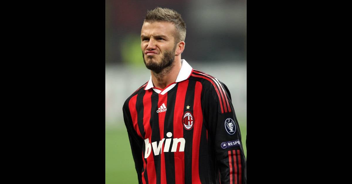 David Beckham avec l'AC Milan en février 2010 - Purepeople