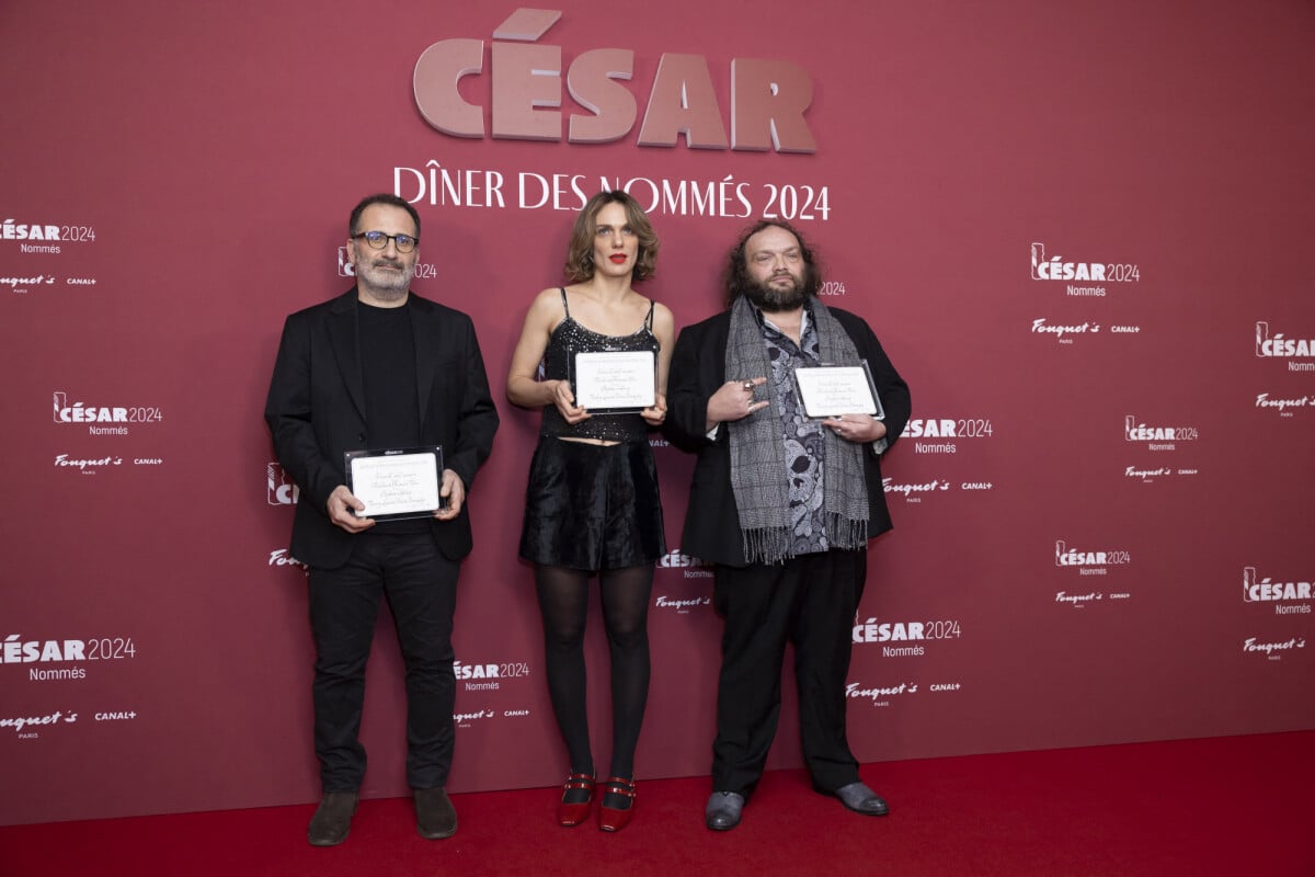 Photo : Thierry Lounas, Claire Bonnefoy, Stephan Castang - Dîner des nommés des César 2024 au ...