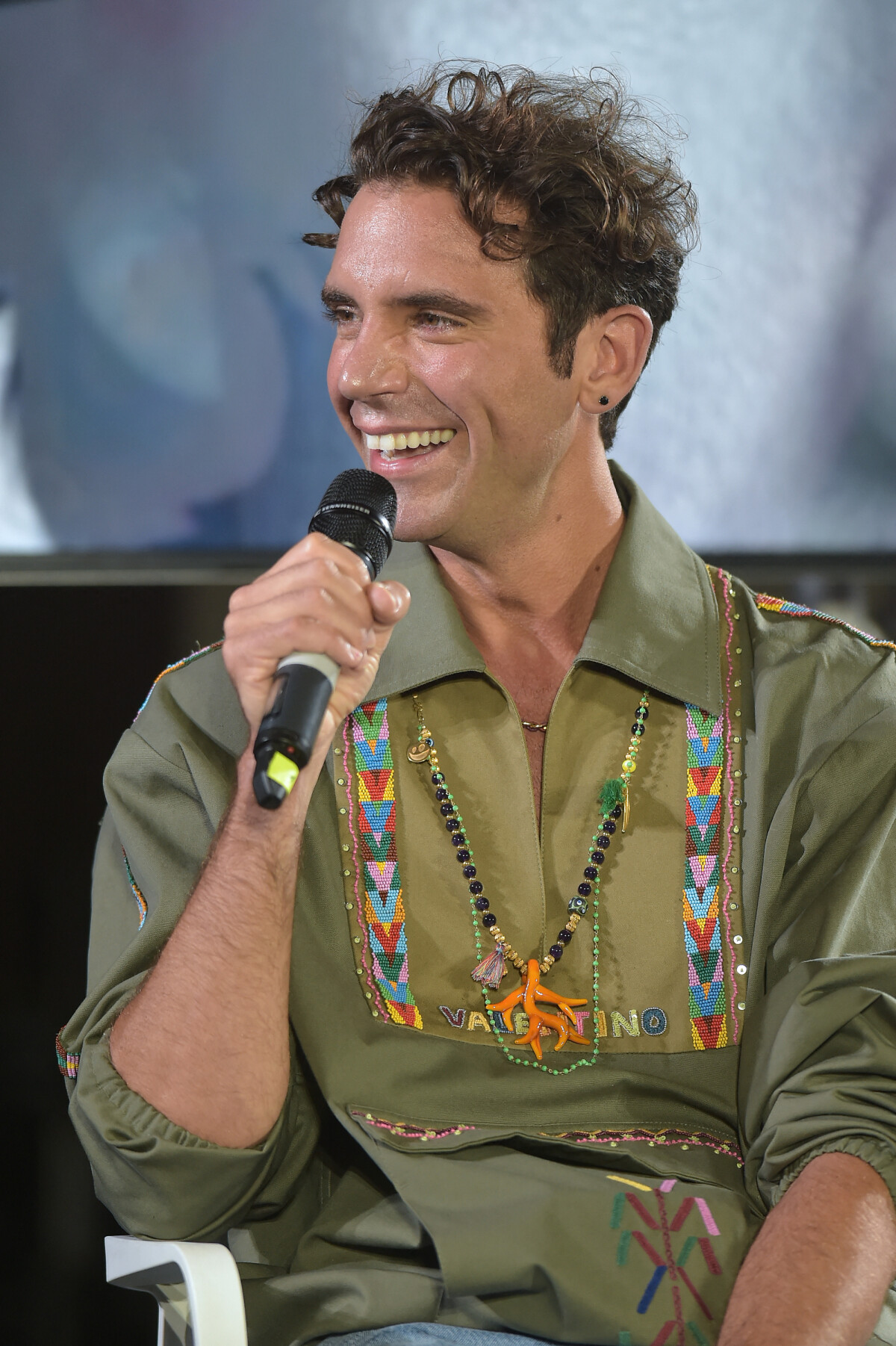 Photo : Mika sur le plateau de l'émission "Il tempo delle donne" à Milan. Le 16 septembre 2021 ...
